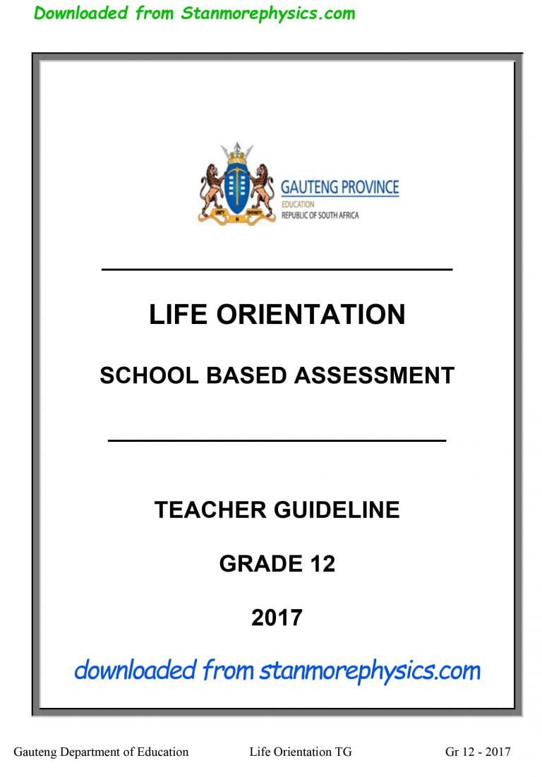 Life Orientation(Grade 12) | STANMORE Secondary