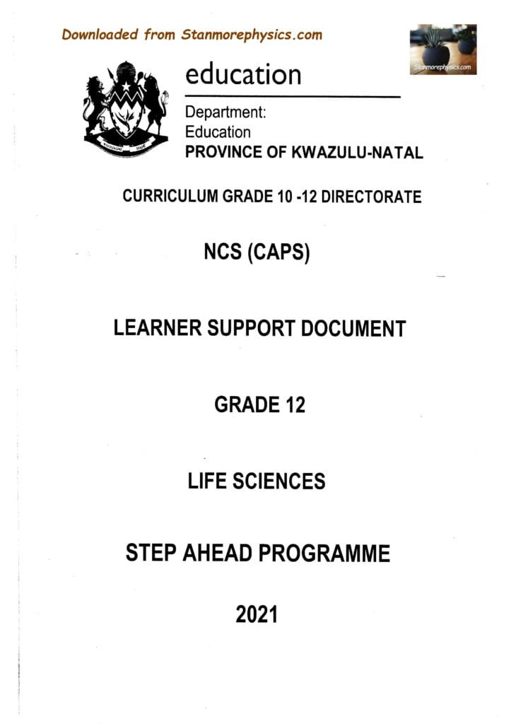 Life Sciences(Grade 12) - STANMORE SECONDARY