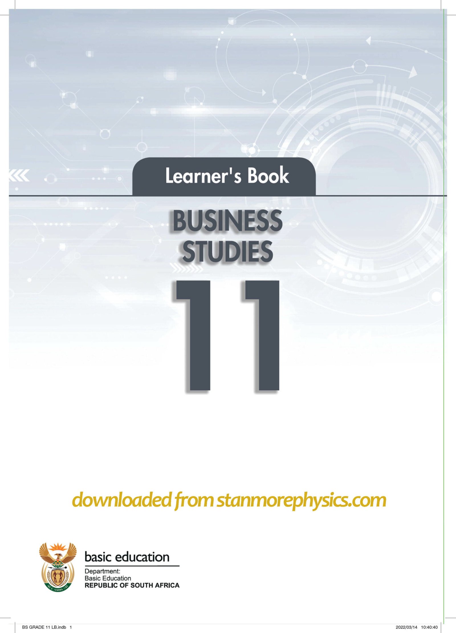 Grade 11 Business Studies Term 3 Control Test MozPortal